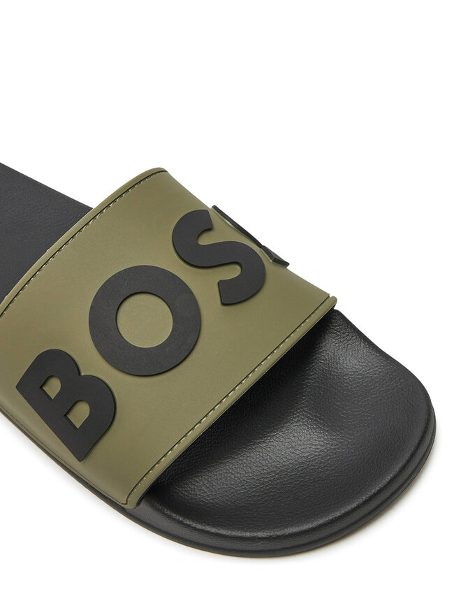 Pantoletten Boss Kirk Slid rblg N 50498241 Grün | eschuhe.de