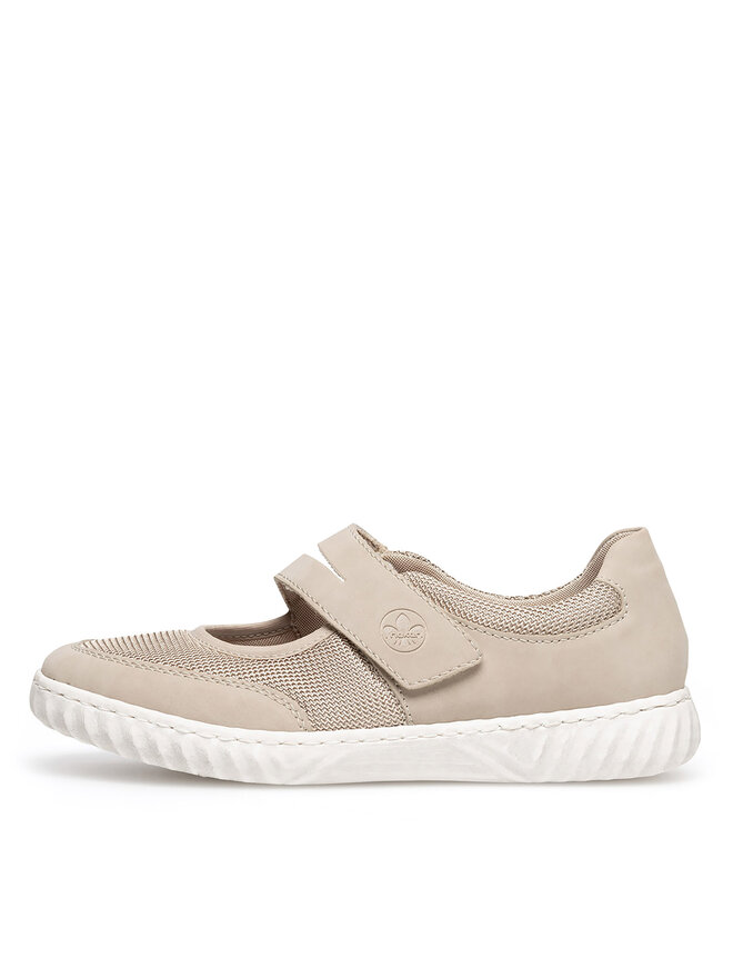 Półbuty Rieker N0951-62 Beżowy | eobuwie.com.pl