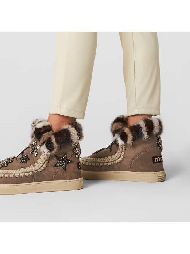 Μπότες Χιονιού Mou Eskimo Sneaker Star Patch&Mink FW111006A Καφέ ...