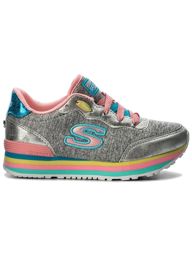Halbschuhe Skechers Retrostacked 84217L/GYMT Grau | eschuhe.de