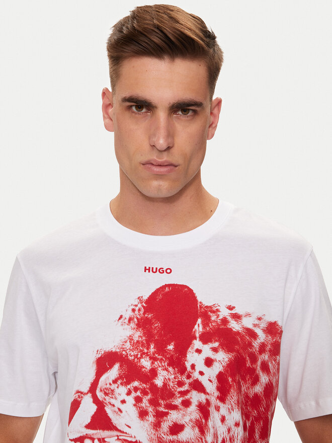 Hugo T-Shirt Dikobra 50519013 Λευκό Regular Fit | epapoutsia.gr