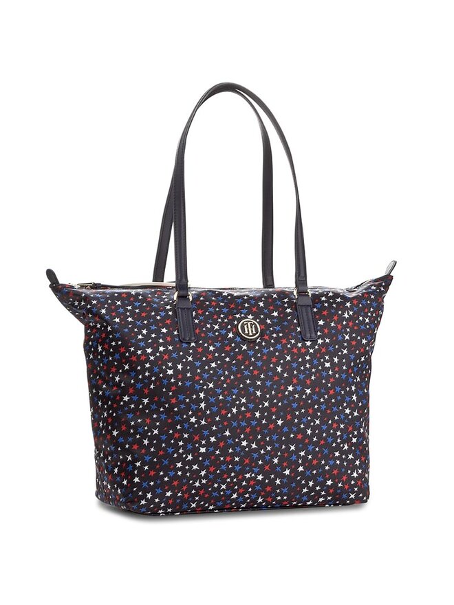 Handtasche Tommy Hilfiger Poppy Tote Star Print AW0AW04651 Dunkelblau eschuhe