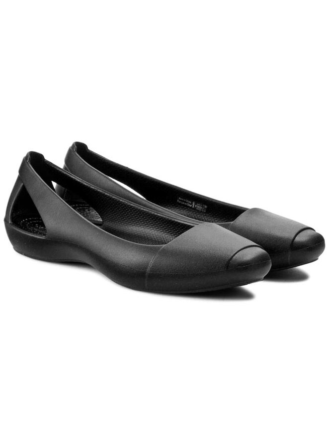 Baleriny Crocs Sienna Flat W 202811 Czarny | eobuwie.com.pl