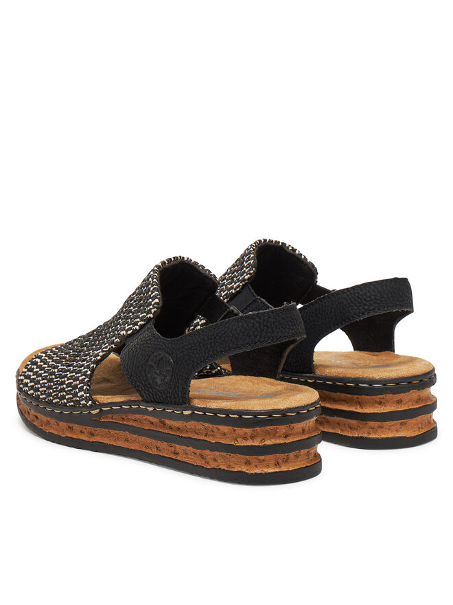 Sandały Rieker 62971-00 Czarny | eobuwie.com.pl