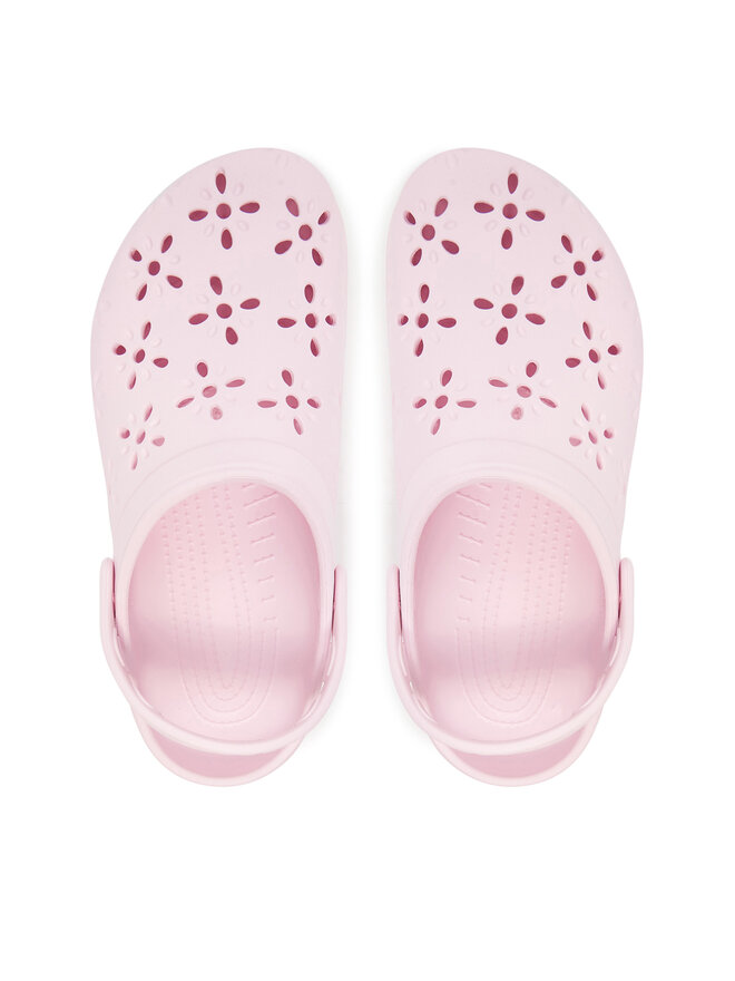 Klapki Crocs Classic Floral Cut Out Clog 210927 Różowy | eobuwie.com.pl