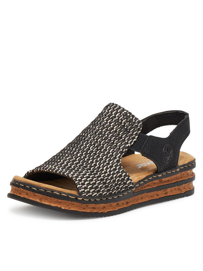 Sandały Rieker 62971-00 Czarny | eobuwie.com.pl