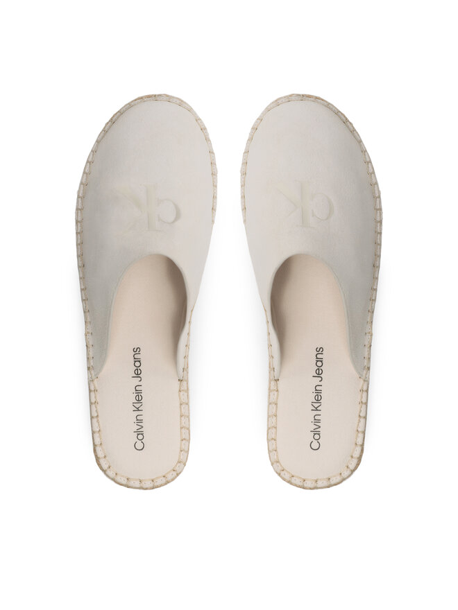 Espadrilky Calvin Klein Jeans Flatform Rope Mule Su Con YW0YW00986 Bílá ...