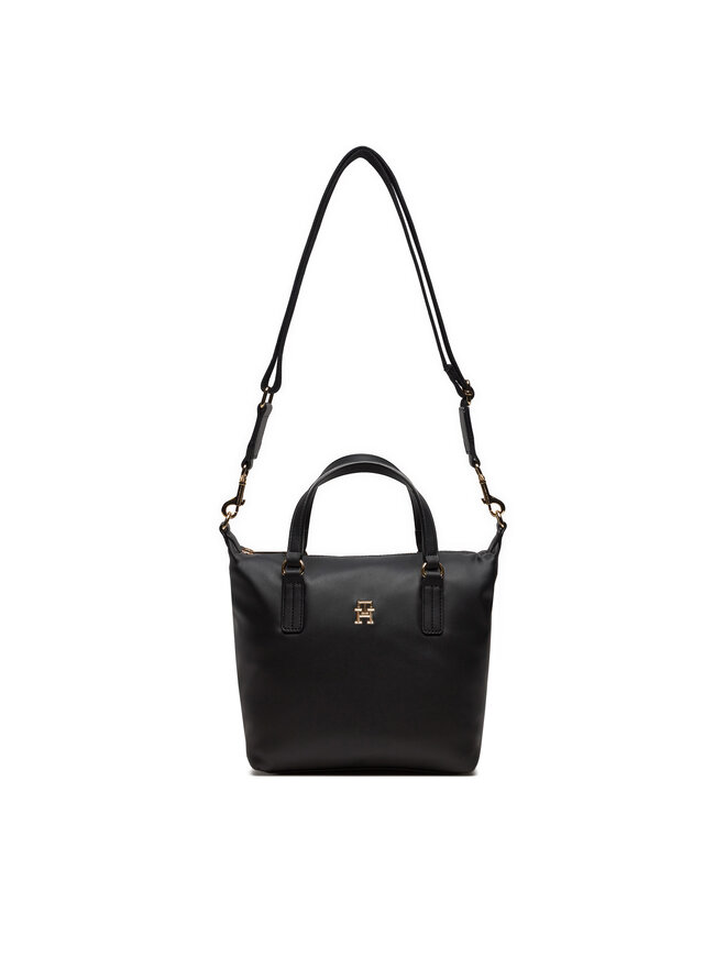 Handtasche Tommy Hilfiger Poppy AW0AW17015 Schwarz | eschuhe.de