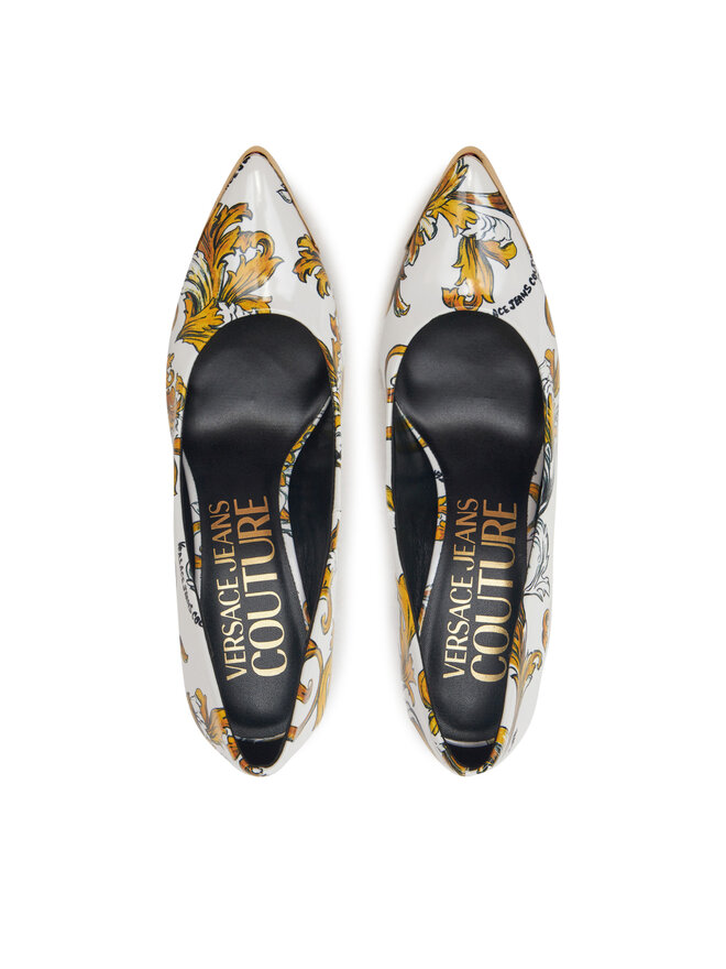 Pantofi cu toc subțire Versace Jeans Couture 78VA3S50 Alb | epantofi.ro
