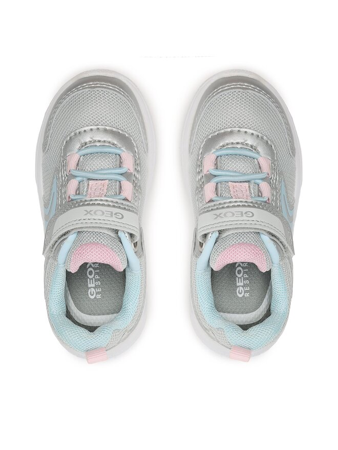 Sneakers Geox B Sprintye Girl B254TB01454C1294 S Silberfarben | eschuhe.de