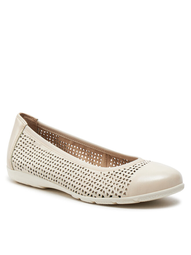 Baleriny Caprice 9-22151-42 Beżowy | eobuwie.com.pl