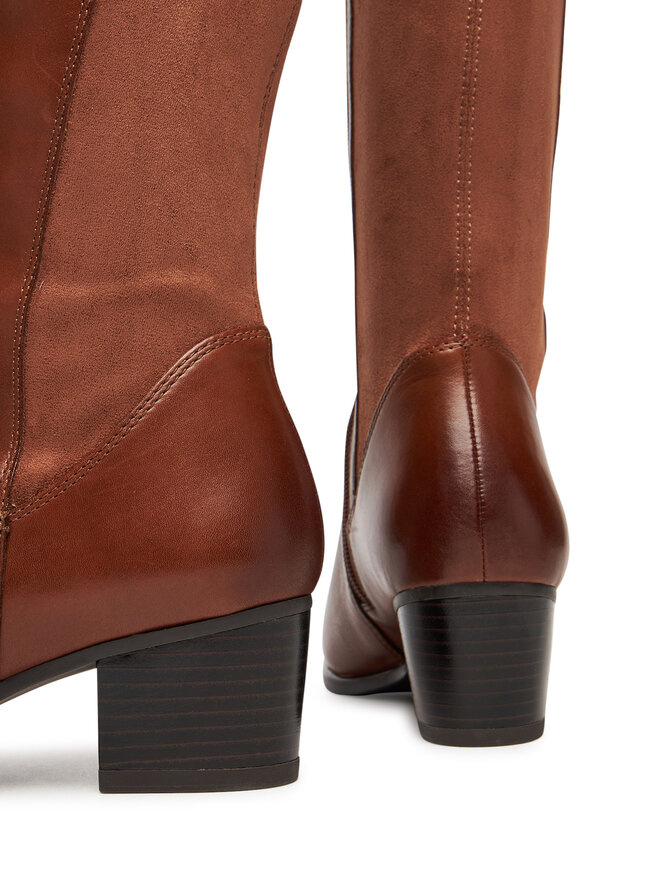 Kozaki Caprice 9-25500-45 Brązowy | eobuwie.com.pl