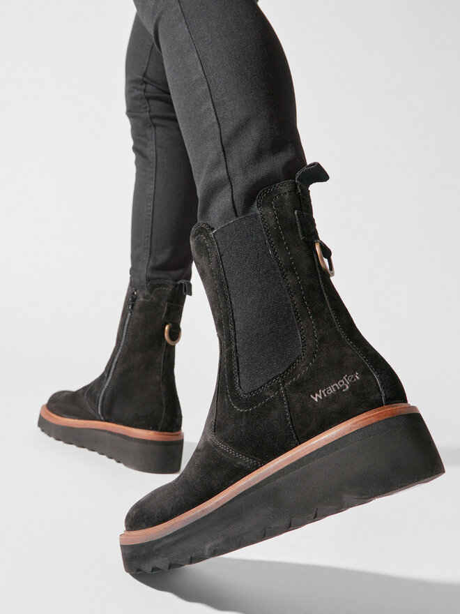 Klassische Stiefeletten Wrangler Jane Chelsea WL22531A Schwarz | eschuhe.de