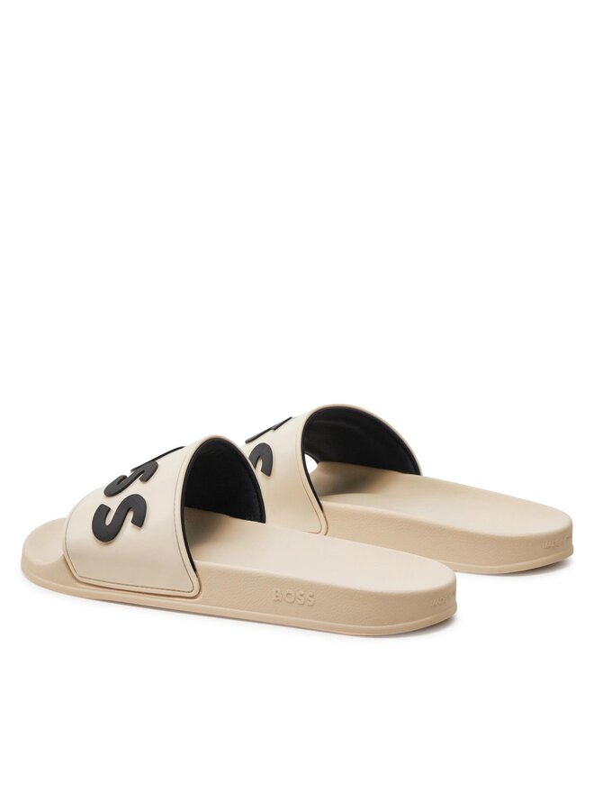 Pantoletten Boss Kirk Slid Rblg N 50498241 Weiß | eschuhe.de