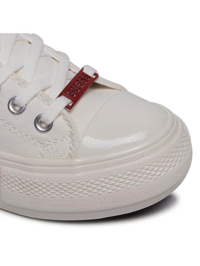 Sneakers aus Stoff Guess Nikola FL7NIK FAB12 Weiß | eschuhe.de