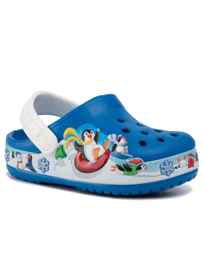Klapki Crocs Crocsfly Playful Penguin Clog K 205822 Granatowy | eobuwie ...