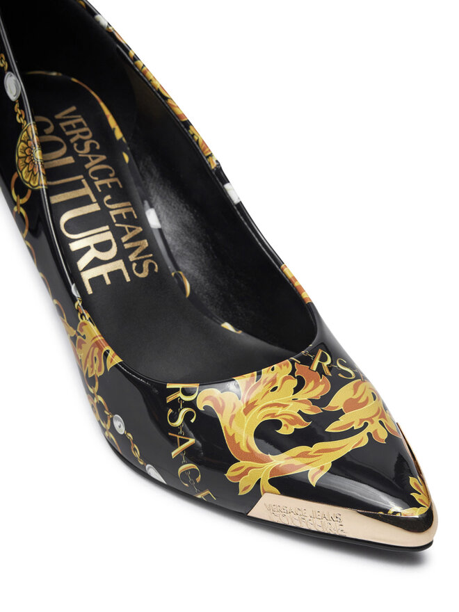 Pantofi cu toc subțire Versace Jeans Couture Scarlett 77VA3S50 Negru ...