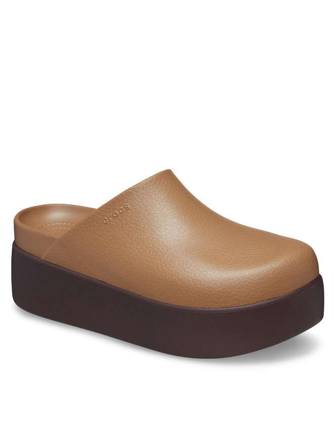 Klapki Crocs Dylan Platform Clog 209871 Brązowy | eobuwie.com.pl