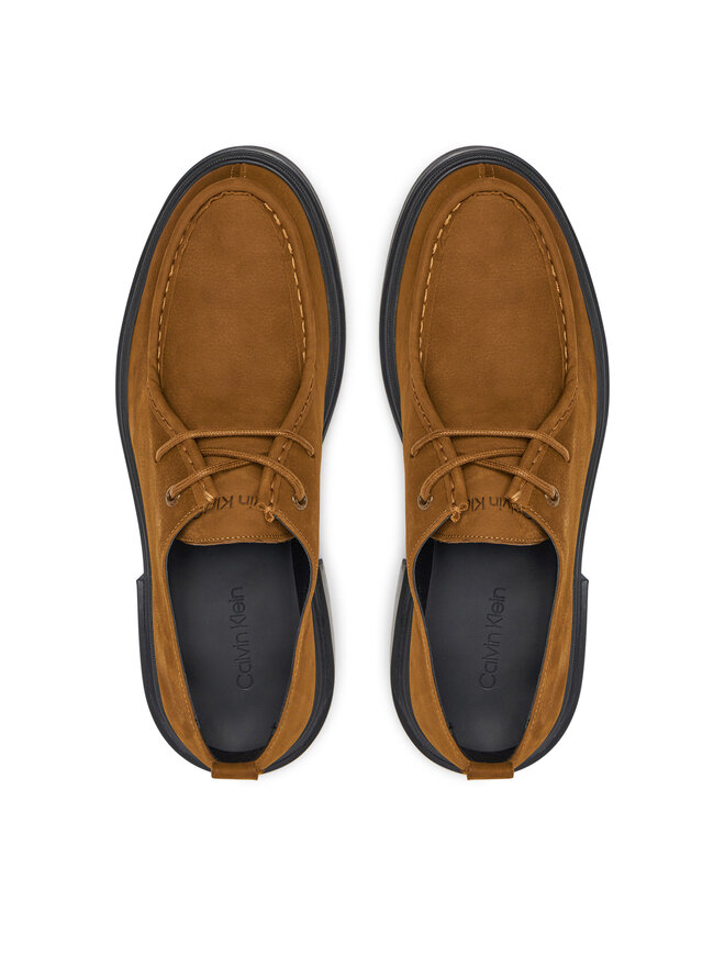 Półbuty Calvin Klein Apron Lace Up Nb HM0HM01636 Brązowy | eobuwie.com.pl