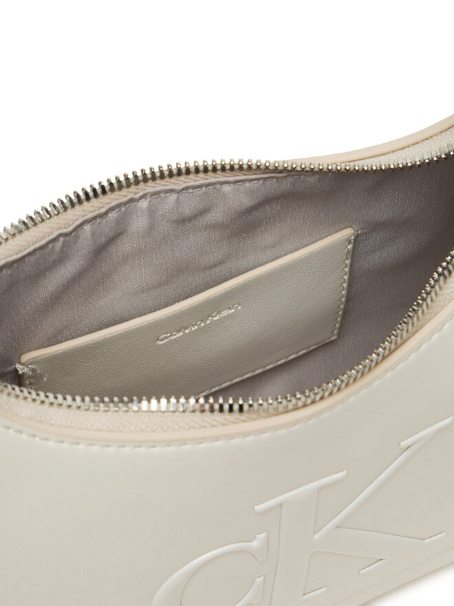 Handtasche Calvin Klein Bold Ck Small Shoulder Bag LV04F3230G Weiß ...