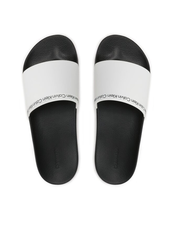 Chanclas Calvin Klein Pool Slide Rubber HM0HM00981 Blanco | zapatos.es