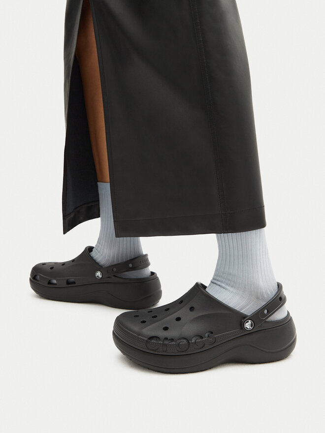 Chanclas Crocs Baya Platform Clog 208186-001 Negro | zapatos.es