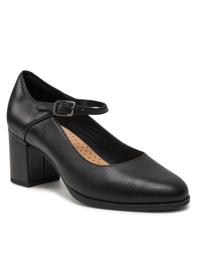 Czółenka Clarks Freva55 Strap 26172052 Czarny | eobuwie.com.pl