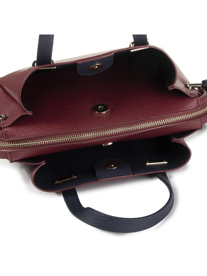 Handtasche Tommy Hilfiger Th Core Med Satchel AW0AW07304 Dunkelrot ...