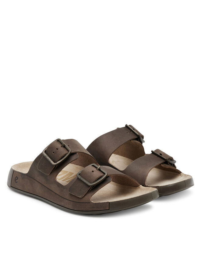 Klapki ECCO Cozmo 50098402114 Brązowy | eobuwie.com.pl