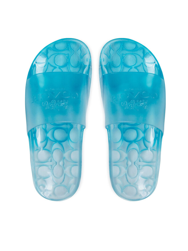 Chanclas Coach Ulyssa Rubber Slide C3068 Azul | zapatos.es