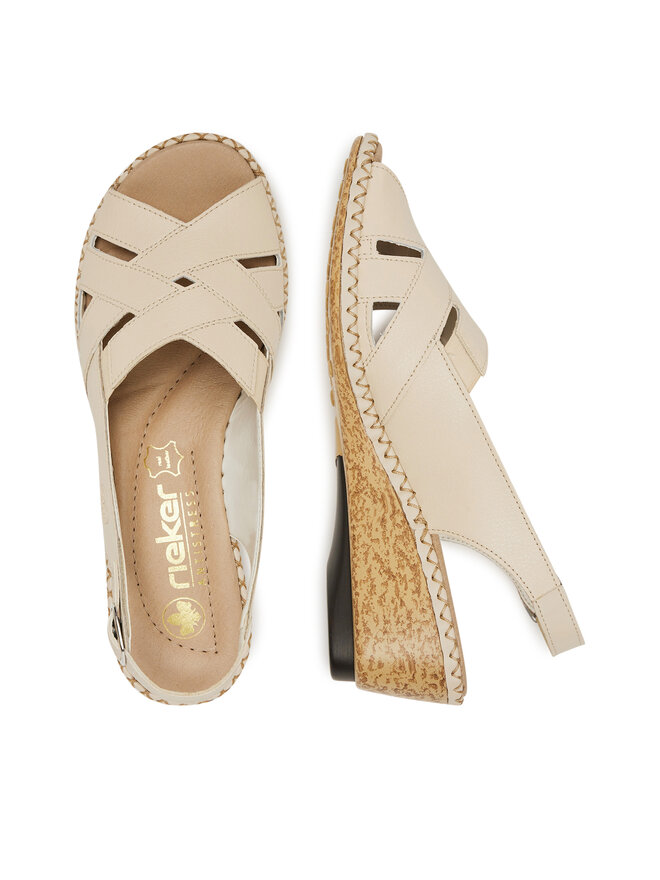 Сандали Rieker 66189-60 Бежов | obuvki.bg