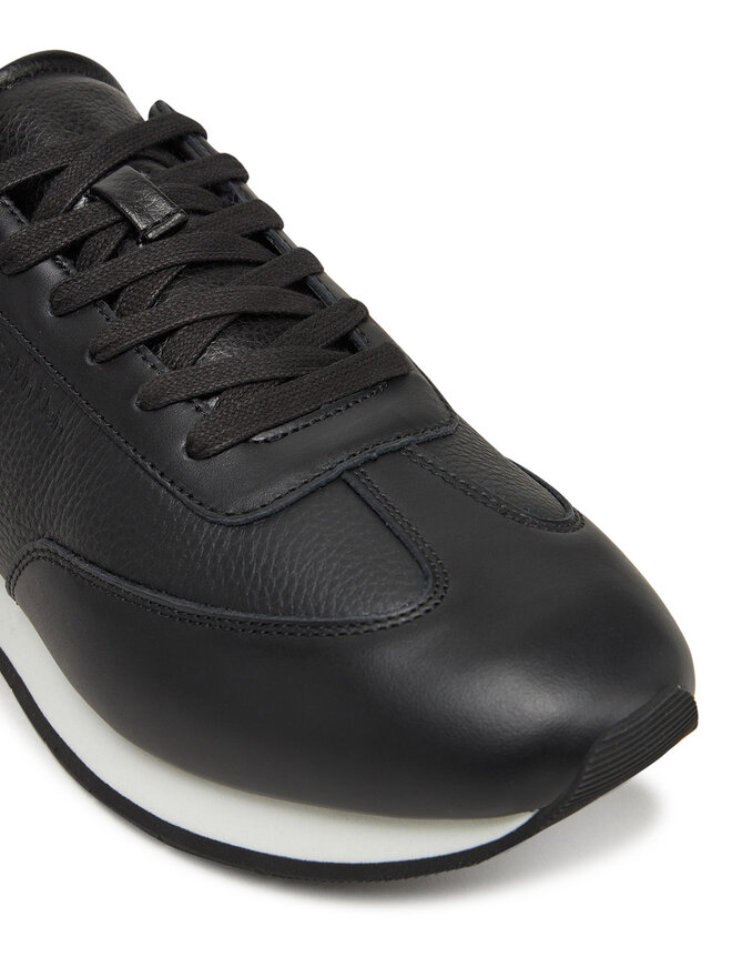 Sneakersy Calvin Klein Low Top Lace Up Tmbl Lth HM0HM01804 Czarny | eobuwie.com.pl