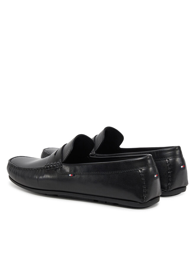 Mocasini Tommy Hilfiger Corpoarte Hilfiger Lth Driver FM0FM04810 Negru ...