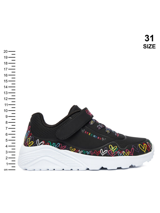 Sneakersy Skechers Uno Lite 314091L BKMT Czarny | eobuwie.com.pl
