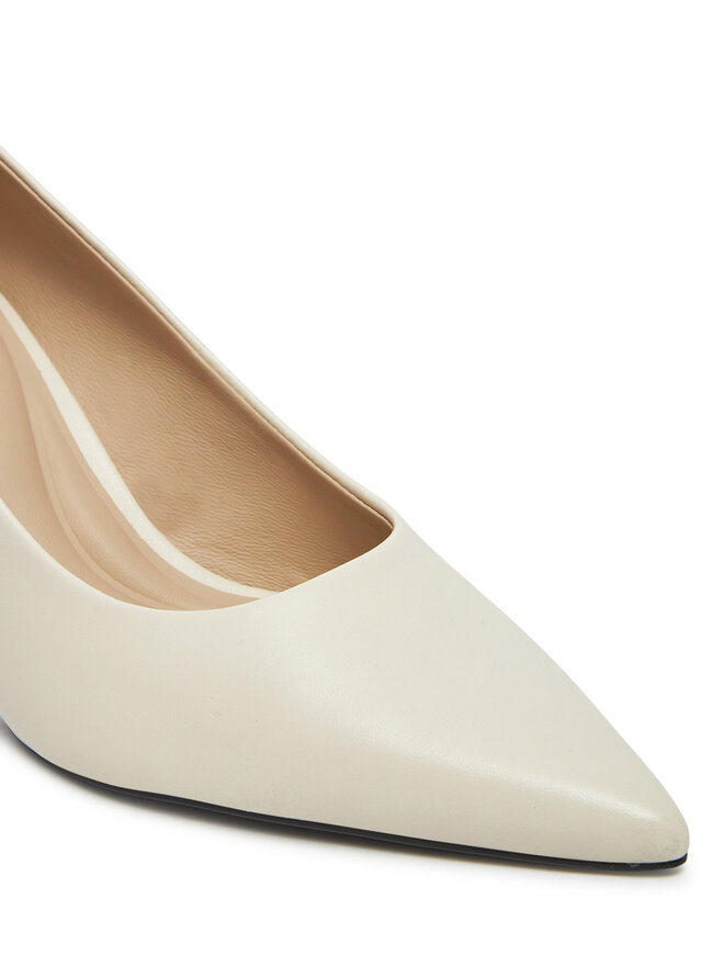 High Heels Calvin Klein Pump 70 Pointy Hw Bar Lth HW0HW02561 Écru ...