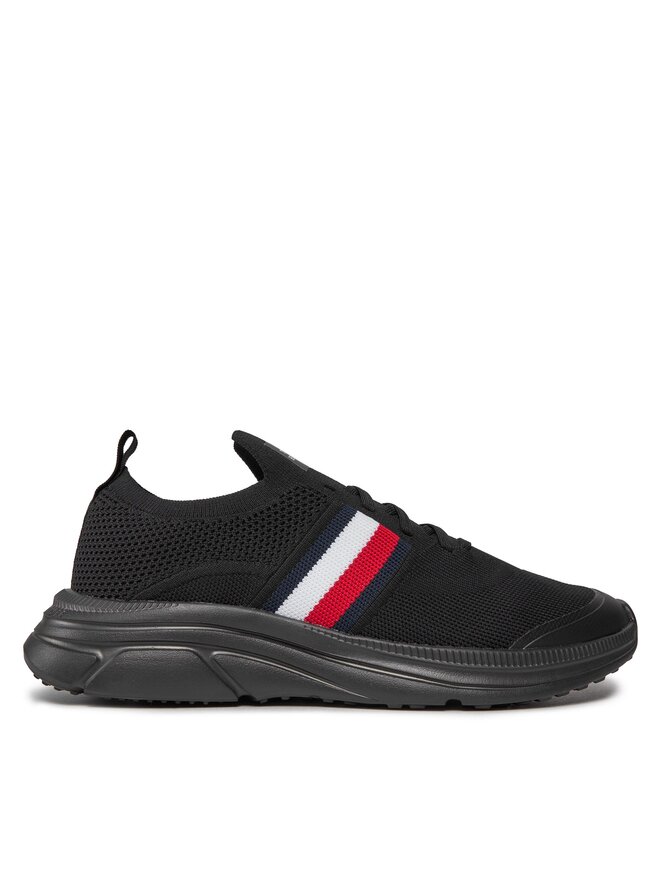 Sneakers Tommy Hilfiger Modern Runner Knit Stripes Ess FM0FM04798 Schwarz eschuhe