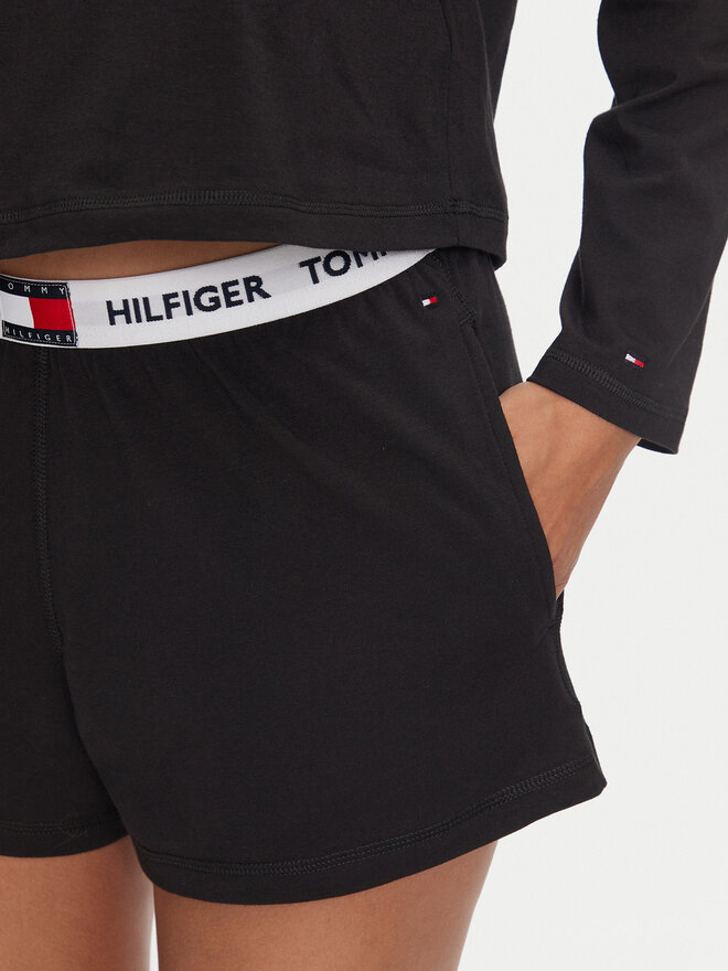 Tommy Hilfiger Πιτζάμα UW0UW05630 Μαύρο Regular Fit | epapoutsia.gr