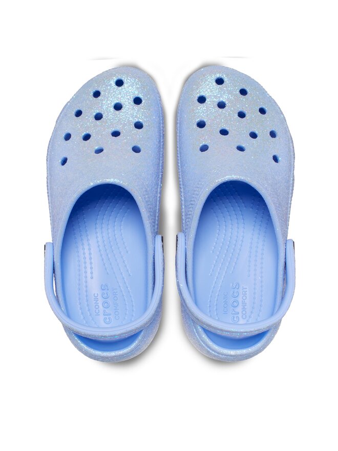 Şlapi Crocs Classic Platform Glitter Clog 207241 Bleumarin | epantofi.ro