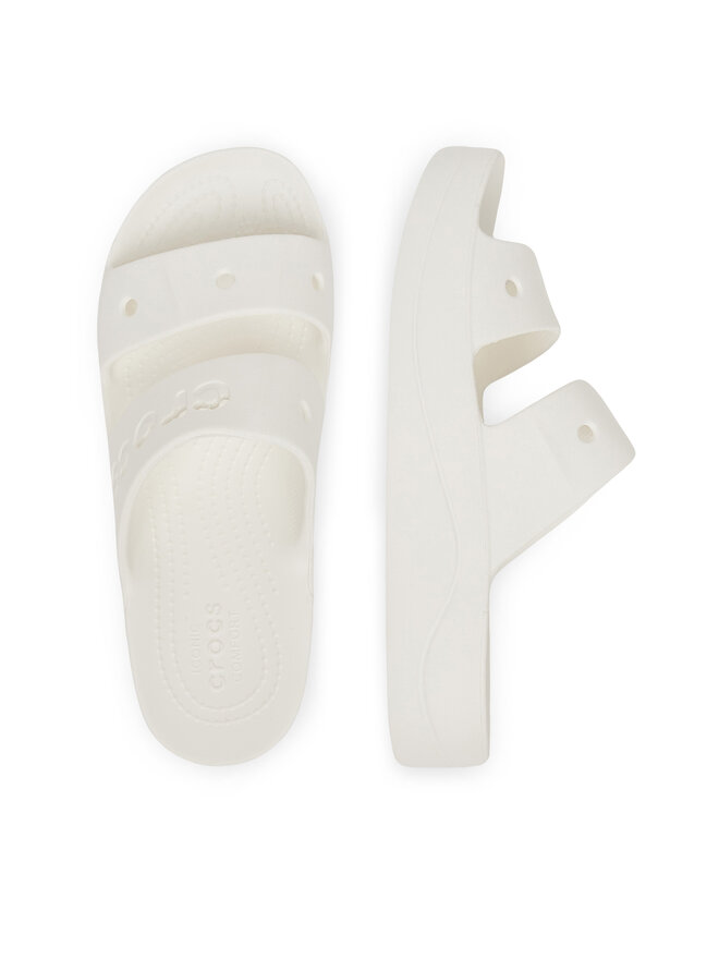 Pantoletten Crocs BAYA PLATFORM SANDAL 208188-100 Weiß | eschuhe.de