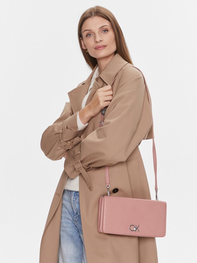 Kabelka Calvin Klein Re-Lock Double Gusette _Epi Mono K60K611347 Růžová ...