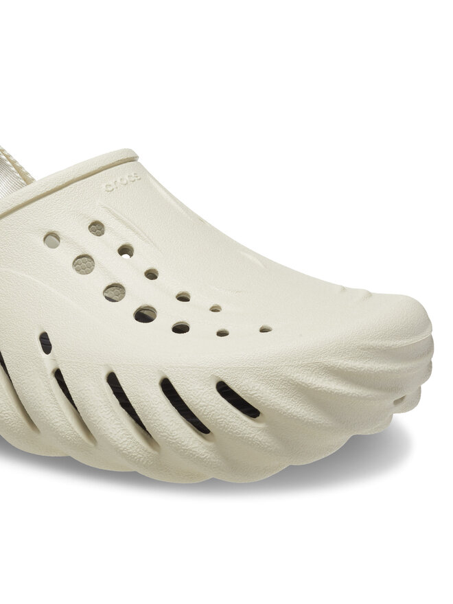 Pantoletten Crocs Echo Clog 207937 Beige | eschuhe.de
