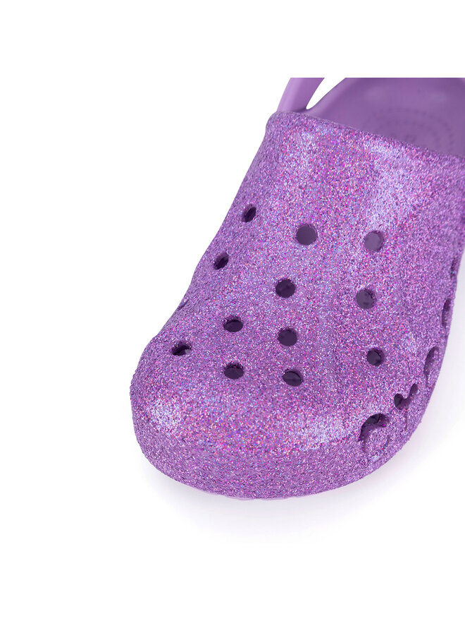 Pantoletten Crocs BAYA GLITTER CLOG 207015-5PR Violett | eschuhe.de