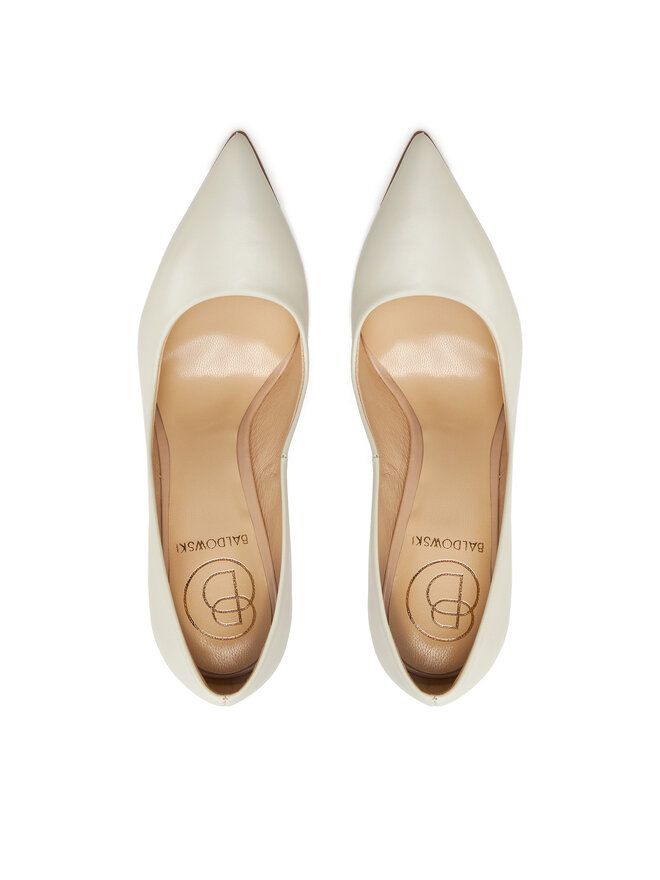 Pantofi cu toc subțire Baldowski D03102-E160-010 Écru | epantofi.ro