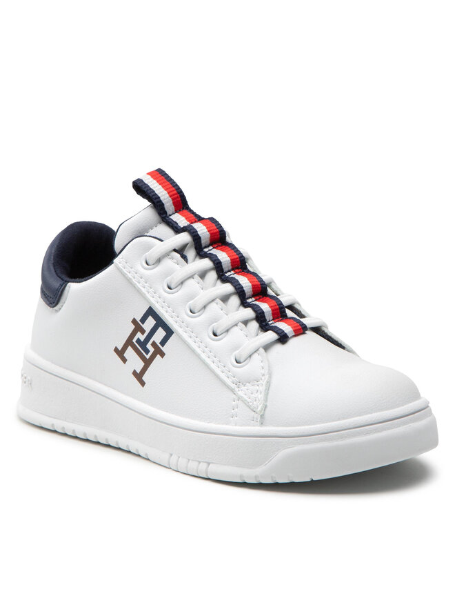 Sneakers Tommy Hilfiger Low Cut Lace Up Sneaker T3B9 32466 1355 M WeiB eschuhe