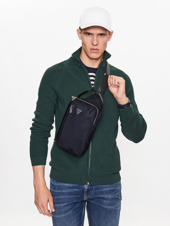 Umhängetasche Guess Certosa Nylon Smart HMECRN P2407 Dunkelblau ...