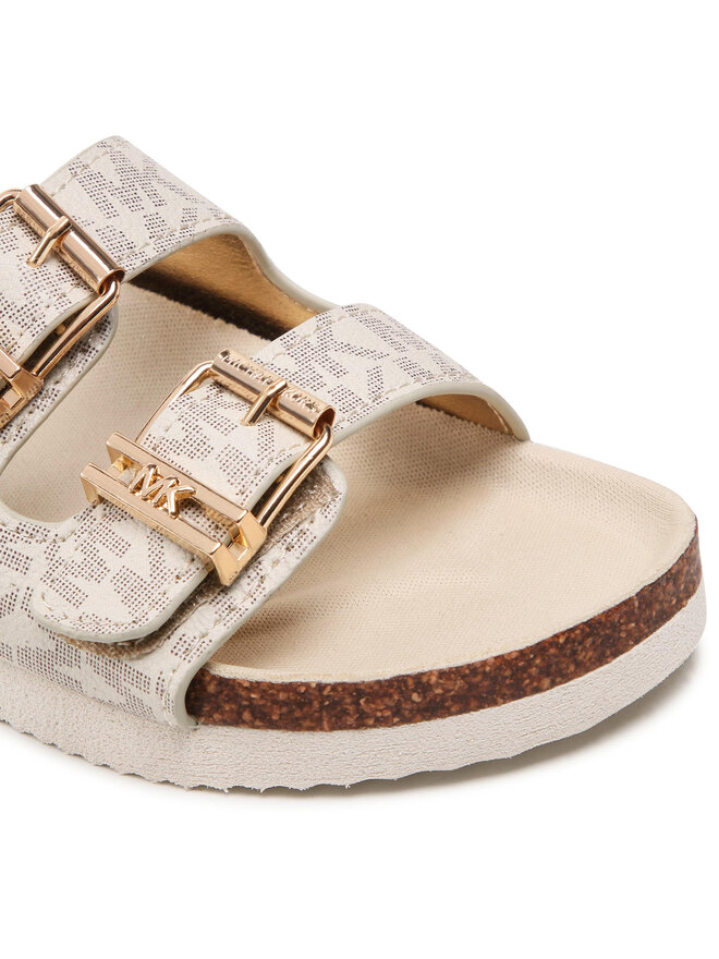 Klapki MICHAEL KORS KIDS Lorek Monogram MK100420 Beżowy | eobuwie.com.pl