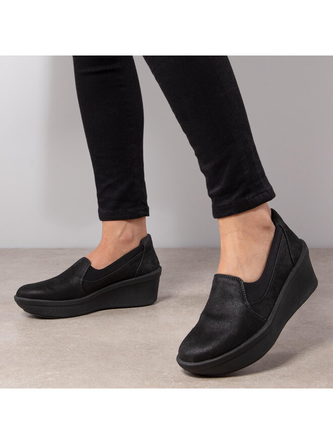 Halbschuhe Clarks Step Rose Moon 261459874 Schwarz | eschuhe.de