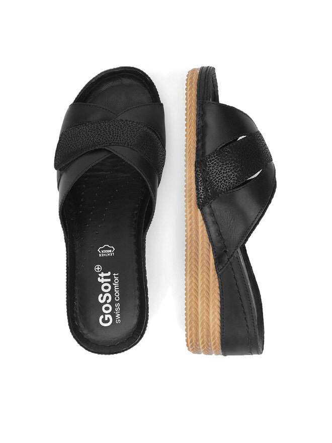 Klapki Go Soft ARC-2309-07 Czarny | eobuwie.com.pl