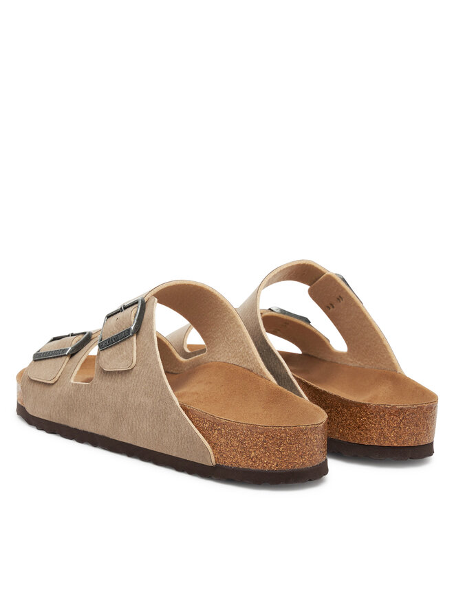 Klapki Birkenstock Arizona Vegan 1025779 Beżowy | eobuwie.com.pl