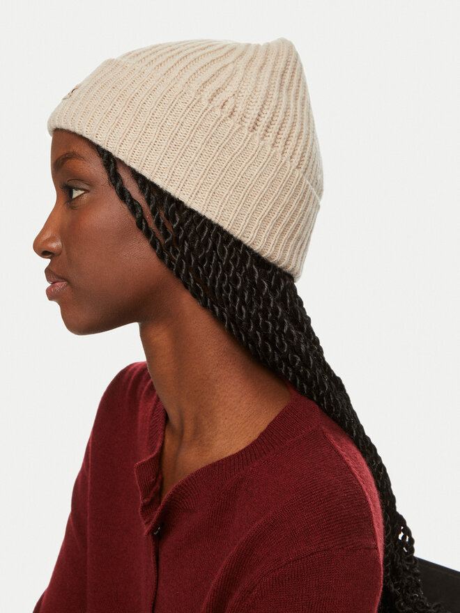 Шапка Pinko Lambkin Cuffia AI 24-25 BLK01 104489 A1CH Бежов | obuvki.bg